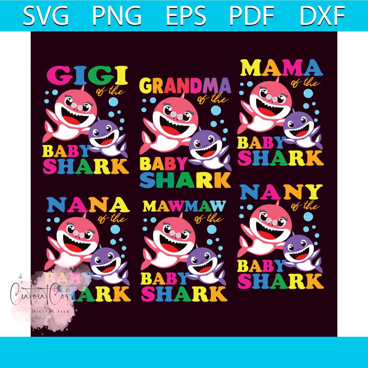 Gigi Baby Shark Svg, Mothers Day Svg, Mother Svg, Gigi Svg, | Inspire ...
