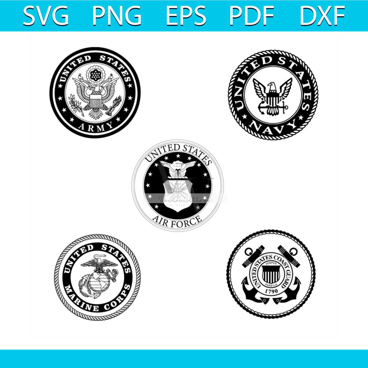 Military Emblem, Bundle file, Logo svg, Svg | Inspire Uplift