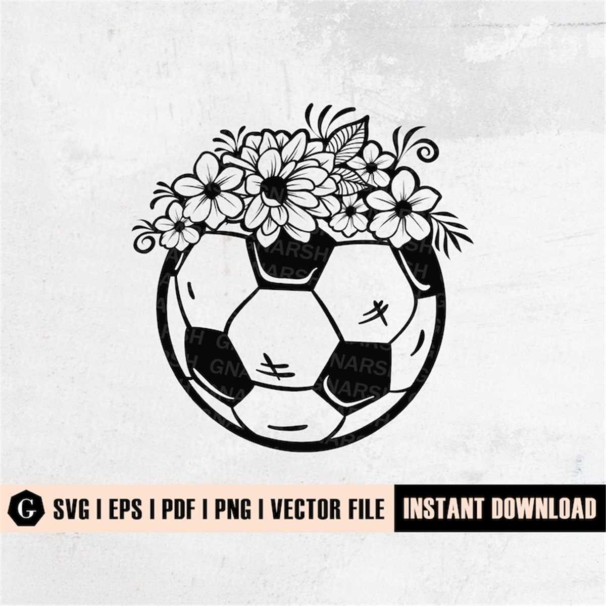 Floral Soccer SVG file | Football Svg | Soccer Svg | Girls S - Inspire ...