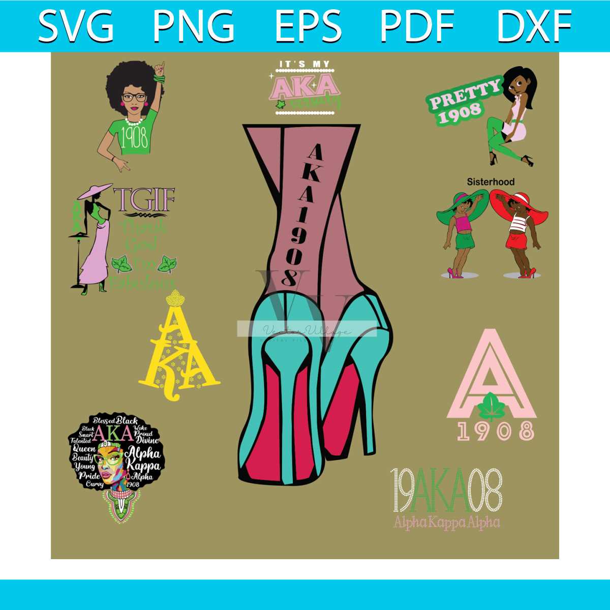 Aka 1908 Bundle Svg, Sorority Svg, Aka Svg, Alpha Svg, Kappa | Inspire ...