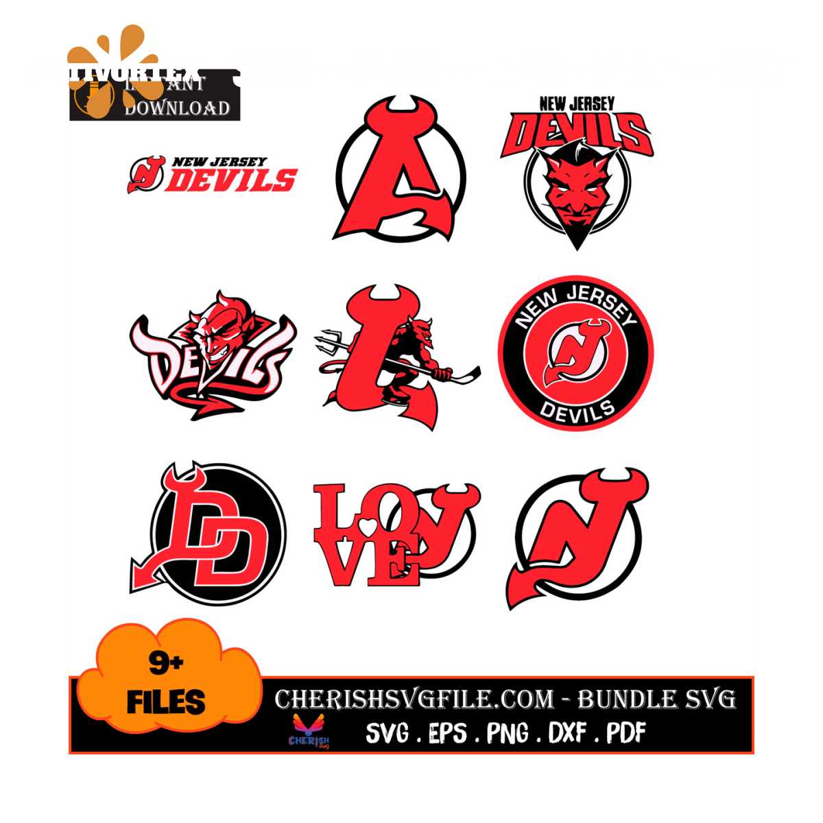 9 Files Of New Jersey Devils Logo Designs Bundle Svg | Inspire Uplift