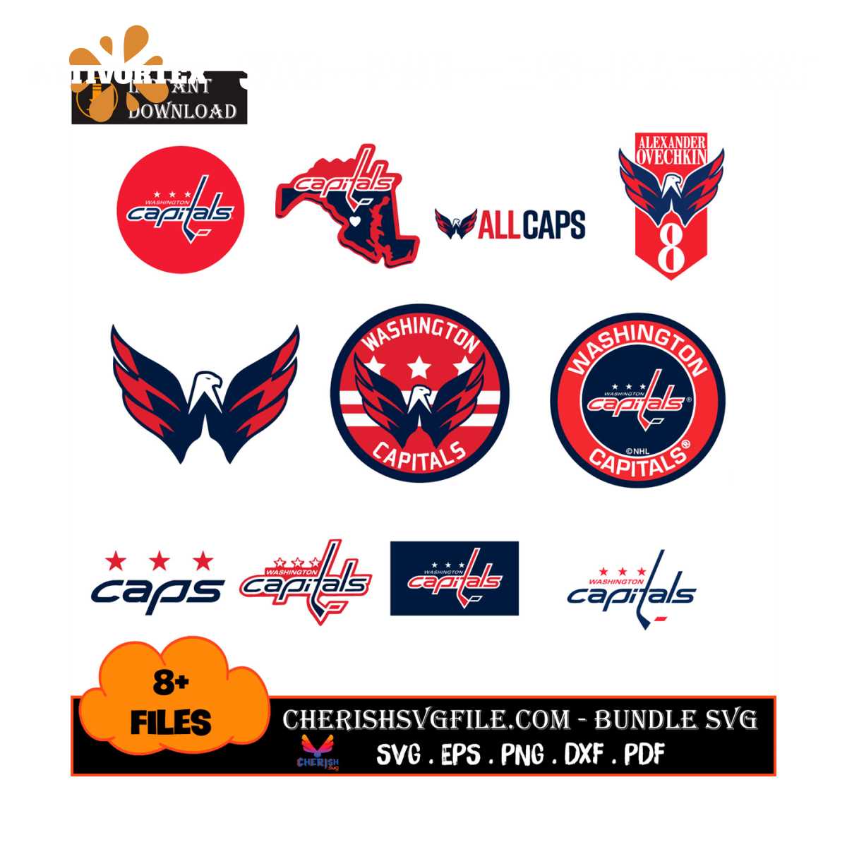 9 Files Of Washington Capitals Logo Designs Bundle Svg | Inspire Uplift