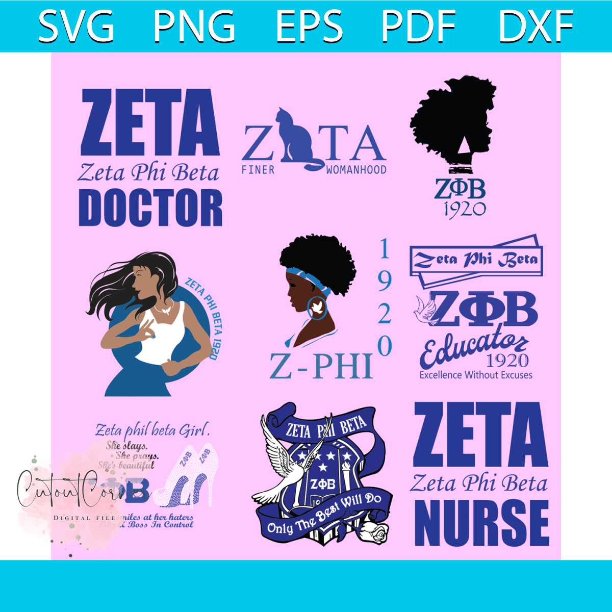 Zeta Phi Beta Bundle Svg, Sorority Svg, Doctor Svg, Nurse Sv - Inspire ...