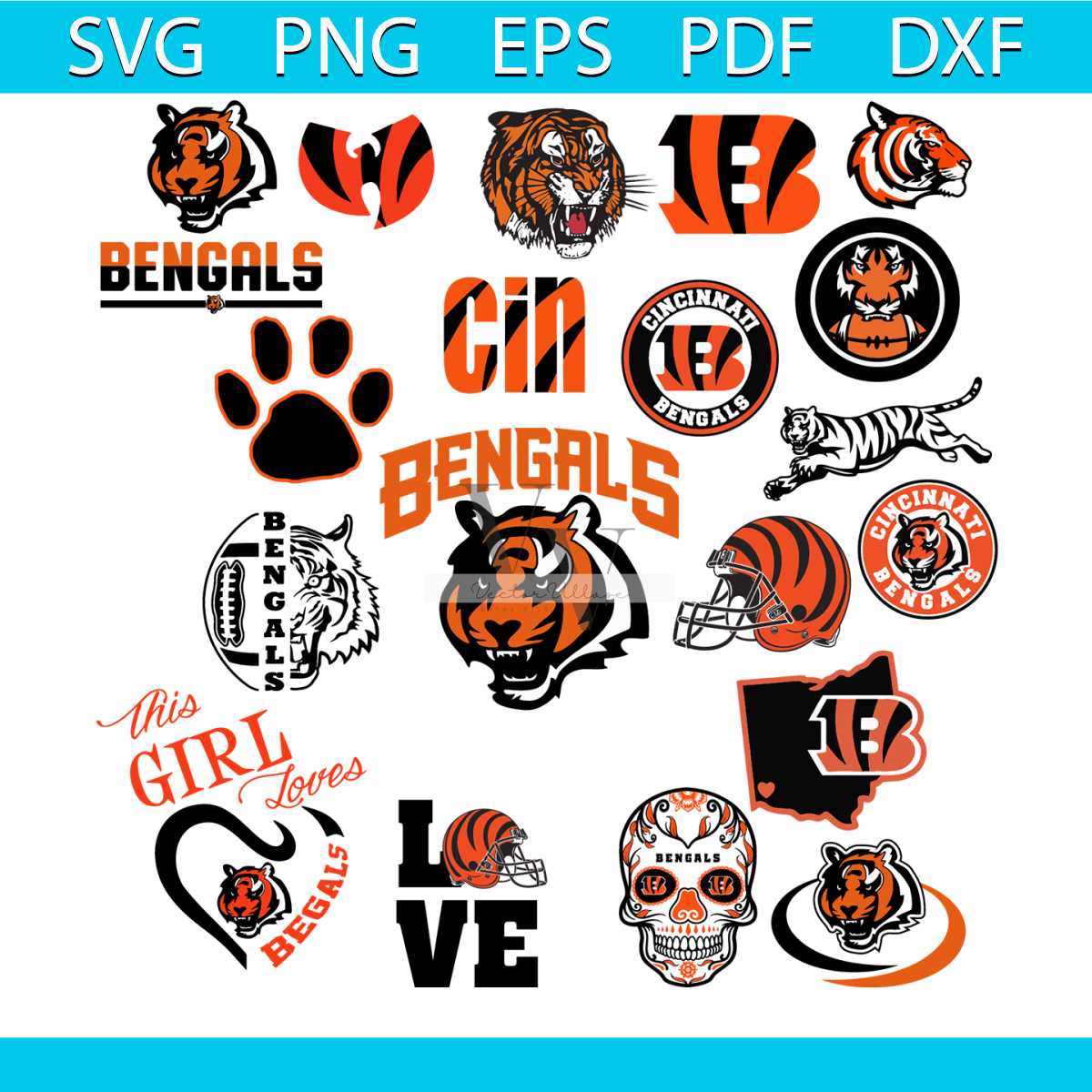 Cincinnati Bengals SVG and PNG, Bundle Images NFL, Logo Cric | Inspire ...