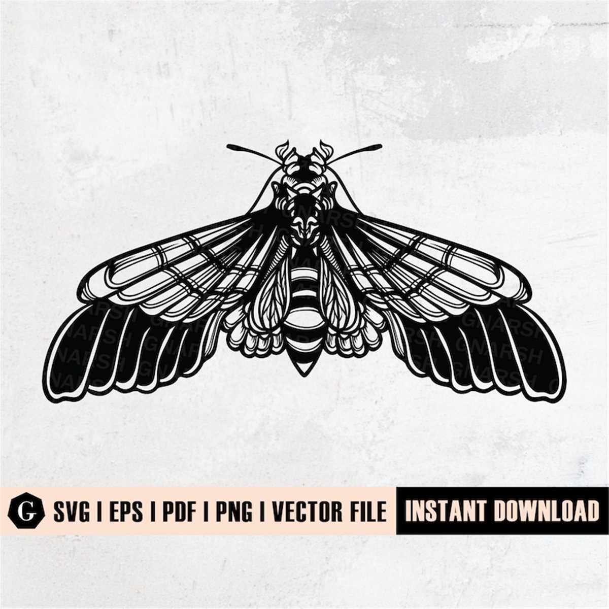 Moth Svg File | Magic luna moth svg | Mystical butterfly svg | Inspire ...