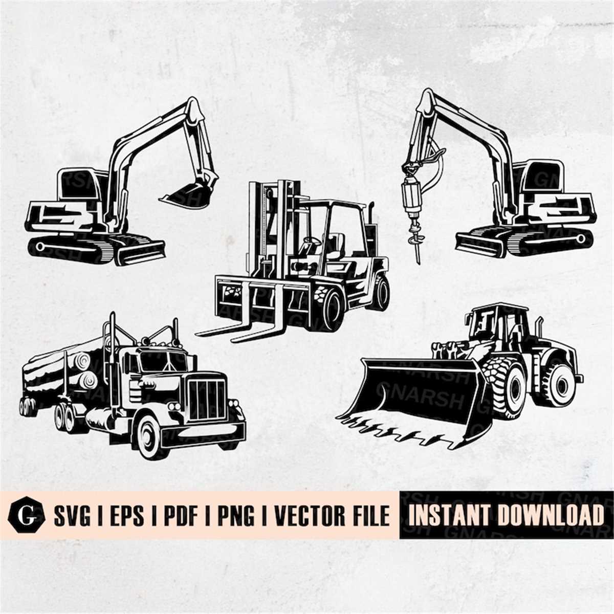 Bundle Construction SVG | Construction bundle | Heavy Equipm | Inspire ...