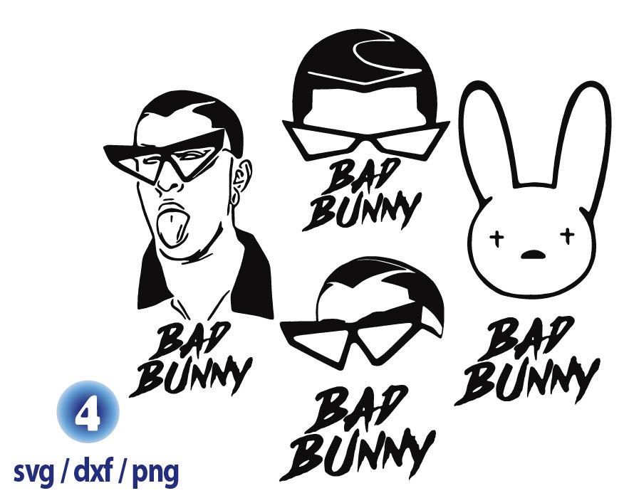 Bad Bunny Face svg, Bad Bunny Svg Bundle, Bad Bunny Logo - Inspire Uplift