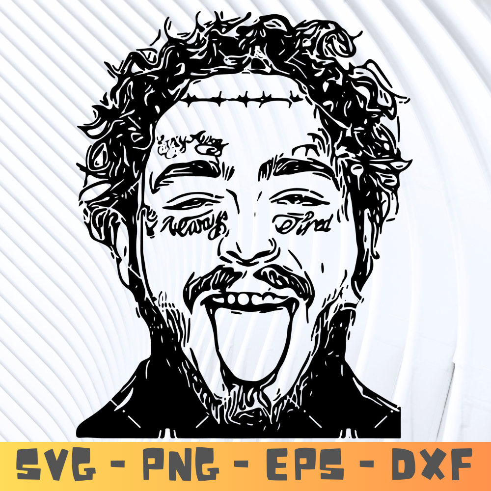 Post Malone SVG ,Post Malone Character, Post Malone svg bund - Inspire ...