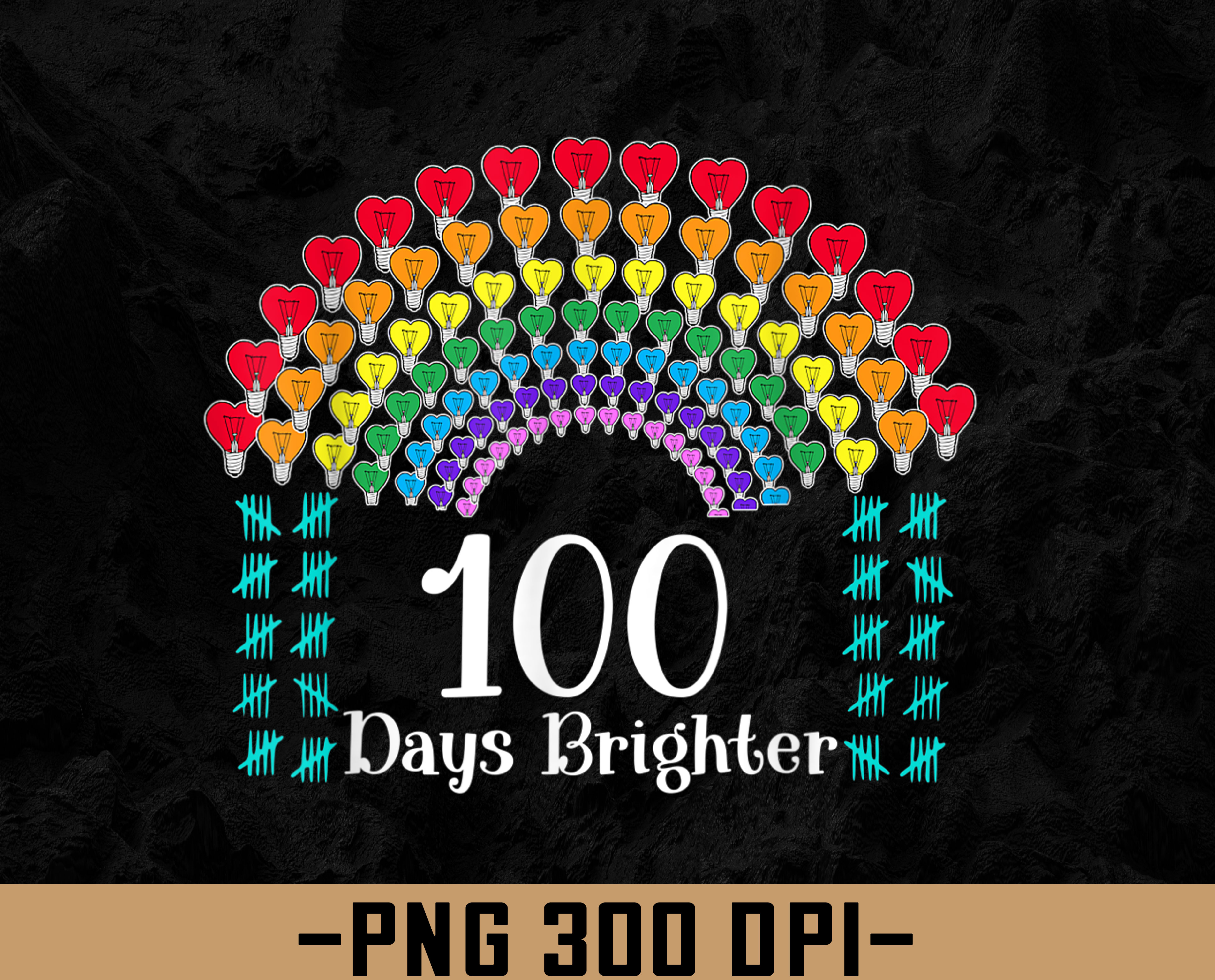 Cute 100 Days of School 100 Days Brighter Hearts 100th Day P | Inspire ...