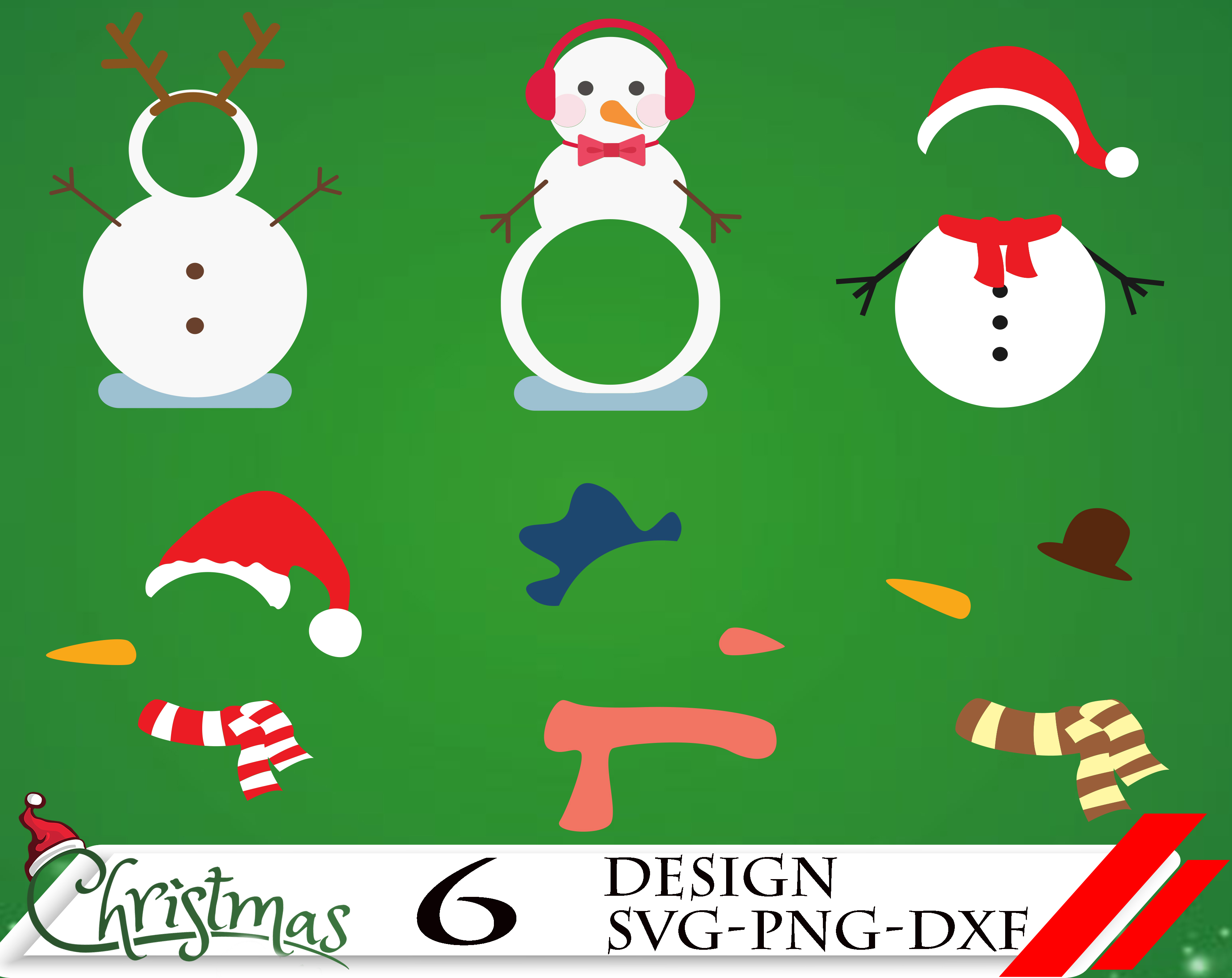 Snowman Monogram Christmas SVG, Bundle Christmas SVG PNG, DX | Inspire ...