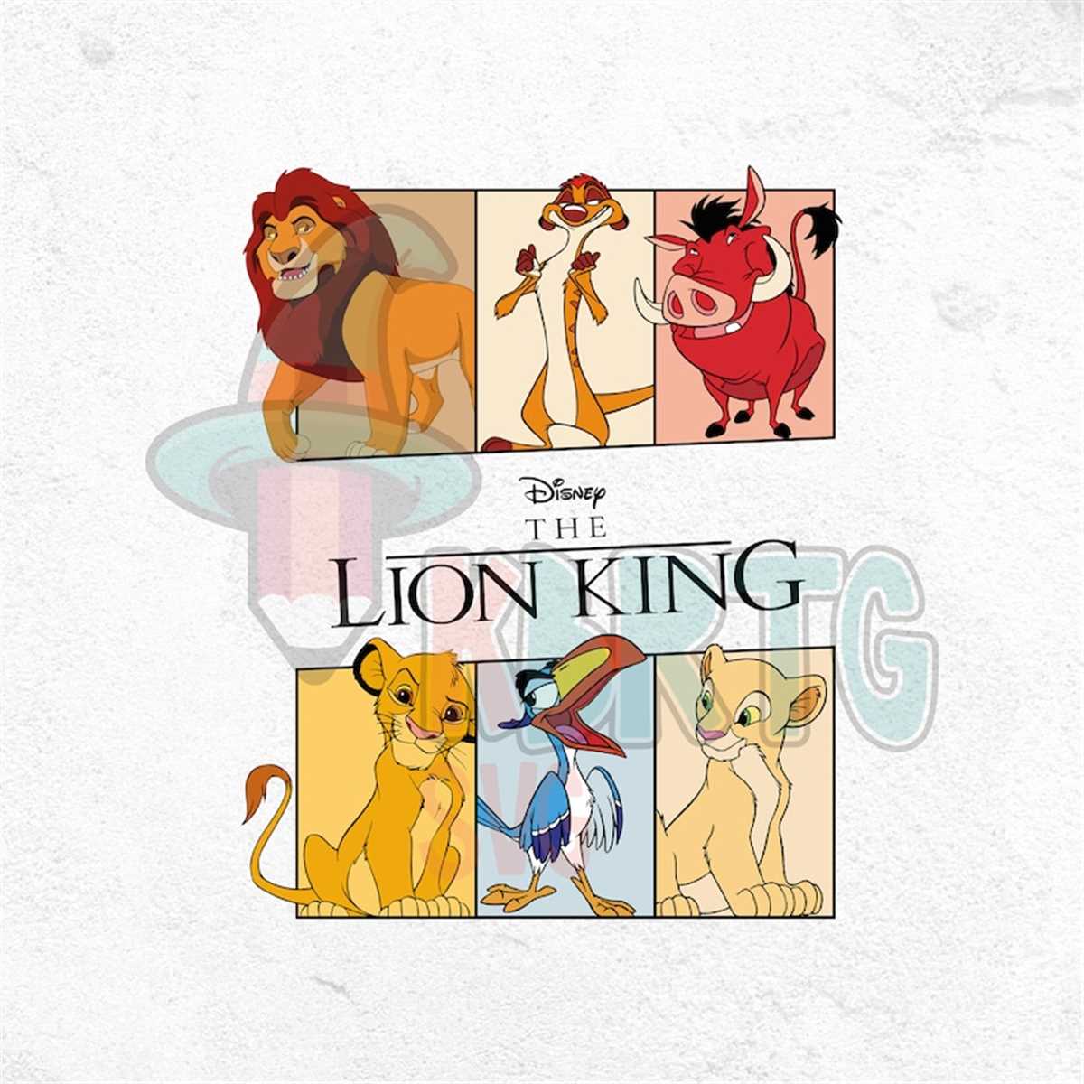 Retro The Lion King Movie Characters PNG, Simba Nala Pumbaa | Inspire ...
