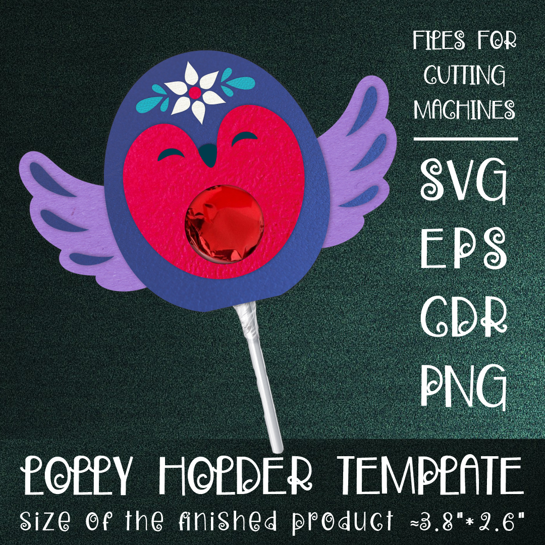 Bird Lollipop Holder | Paper Craft template SVG | Inspire Uplift
