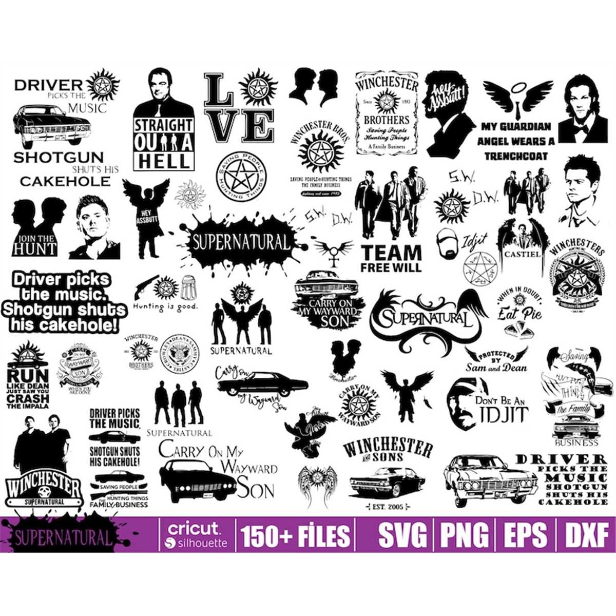 Supernatural Svg, Supernatural Png, Supernatural Silhouette, | Inspire ...