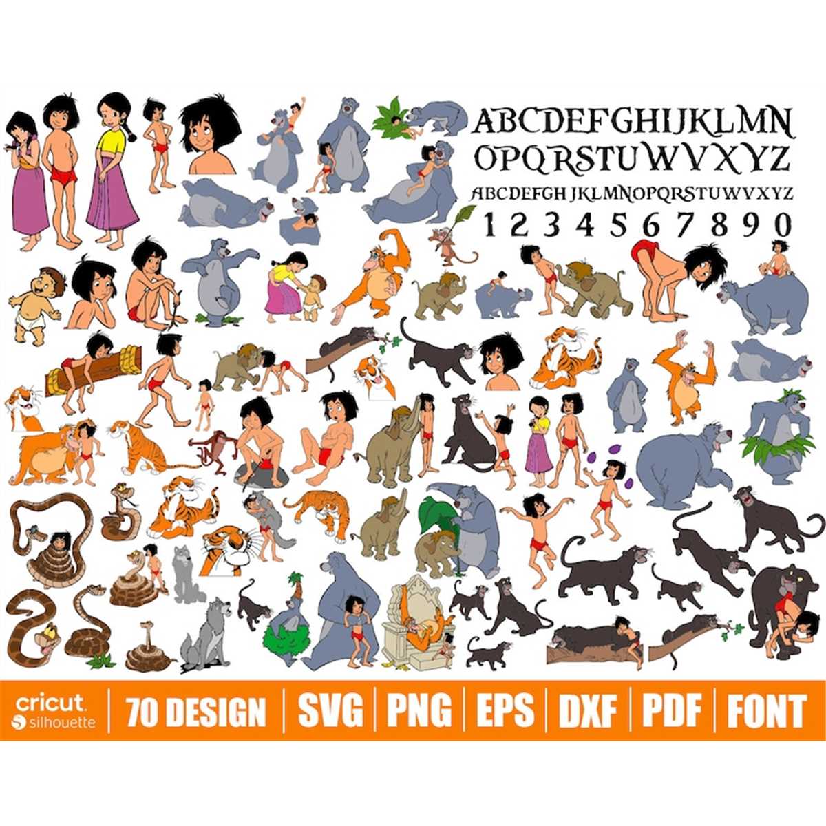 Jungle Book Svg Bundle, Jungle Book png files, baloo svg, Th | Inspire ...