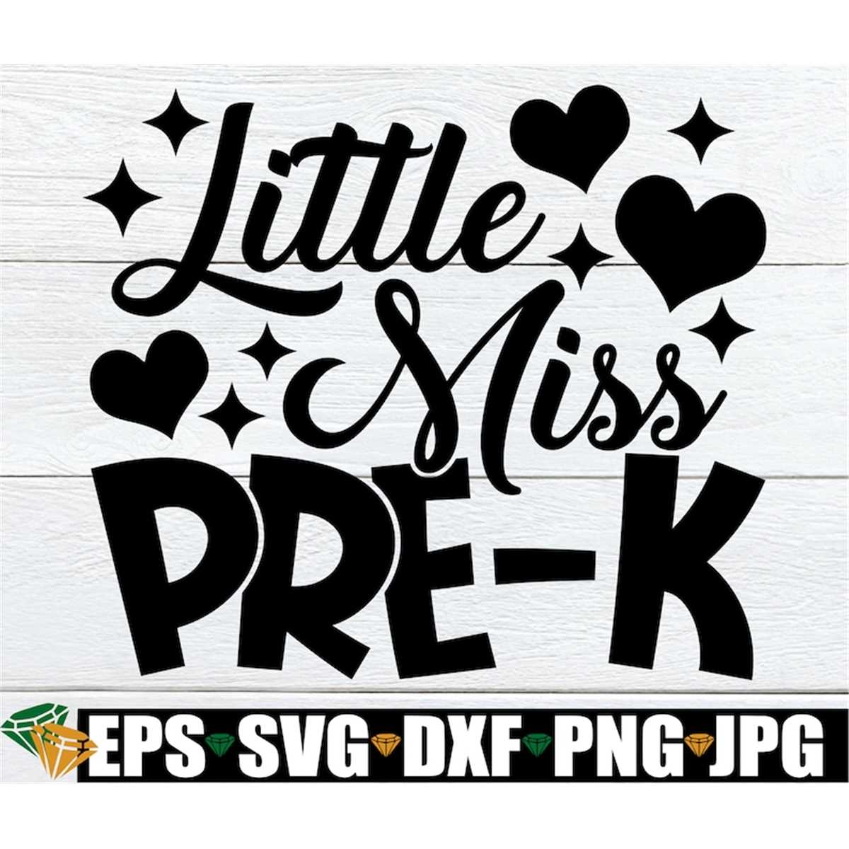 Little Miss Pre-K, Girls First Day Of Pre-K svg, Girls First | Inspire ...