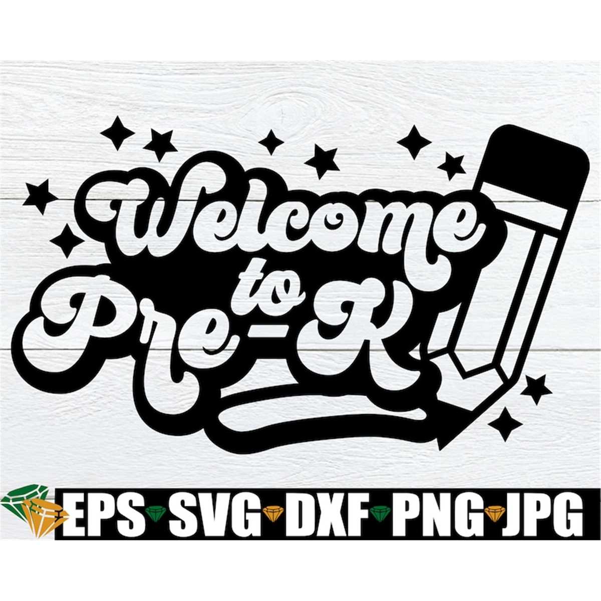 Welcome To Pre-K, Retro Pre-K Teacher svg, Retro Pre-K Sign - Inspire ...