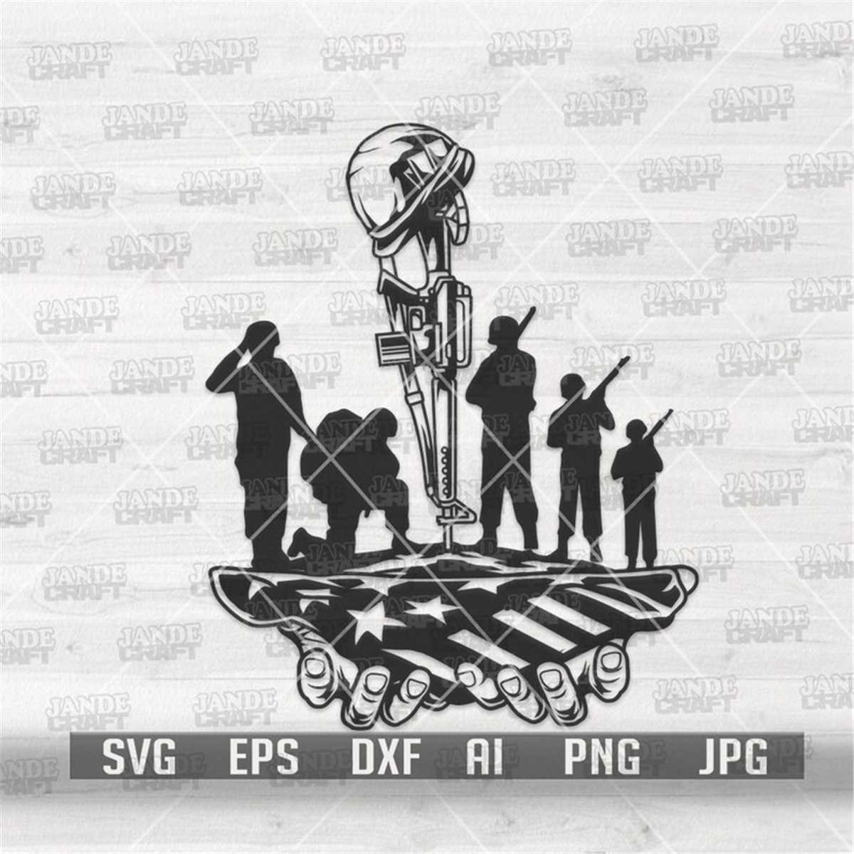 US Patriotic Army and Riffle svg | Military Cutfile | Soldie - Inspire ...