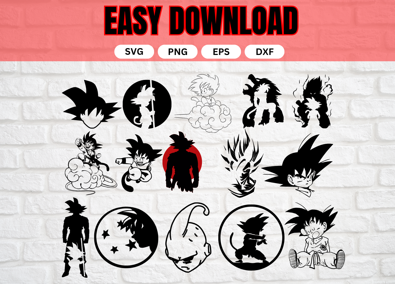 Dragonball Z SVG, Dragonball Anime SVG Bundle SVG Anime, Veg | Inspire ...