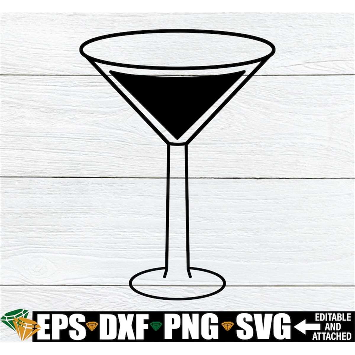 Martini svg, Martini Clipart, Martini Vector, Martini Cut Fi | Inspire ...