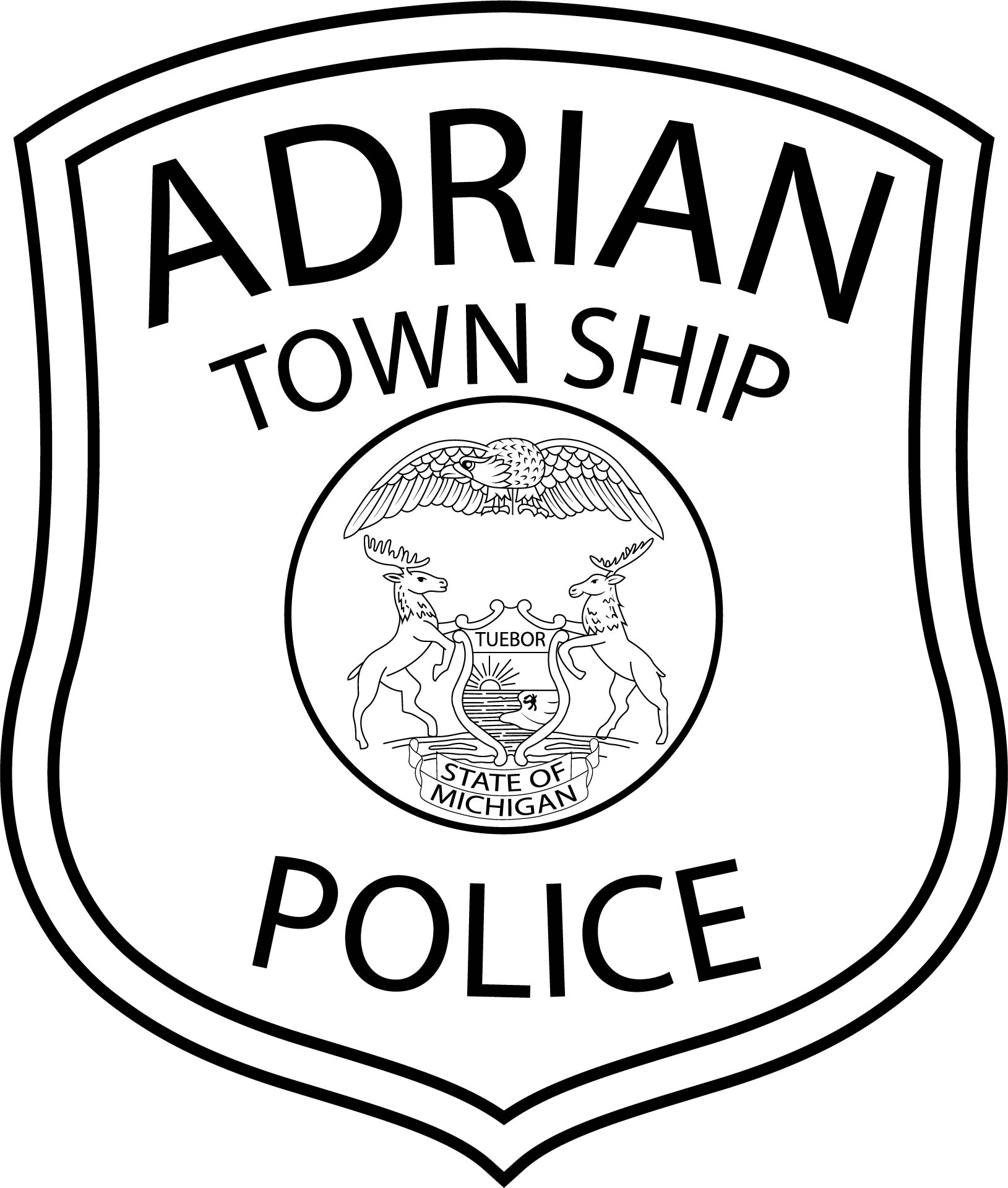 ADRIAN TOWN SHIP POLICE BADGE MICHIGAN VECTOR SVG DXF EPS PN | Inspire ...
