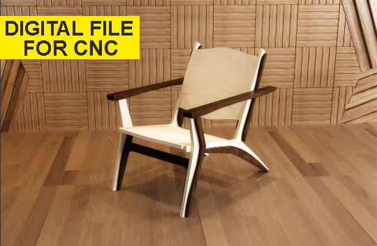 Wooden chair cnc file,file cnc,laser cutting,cnc,file svg,fi | Inspire ...
