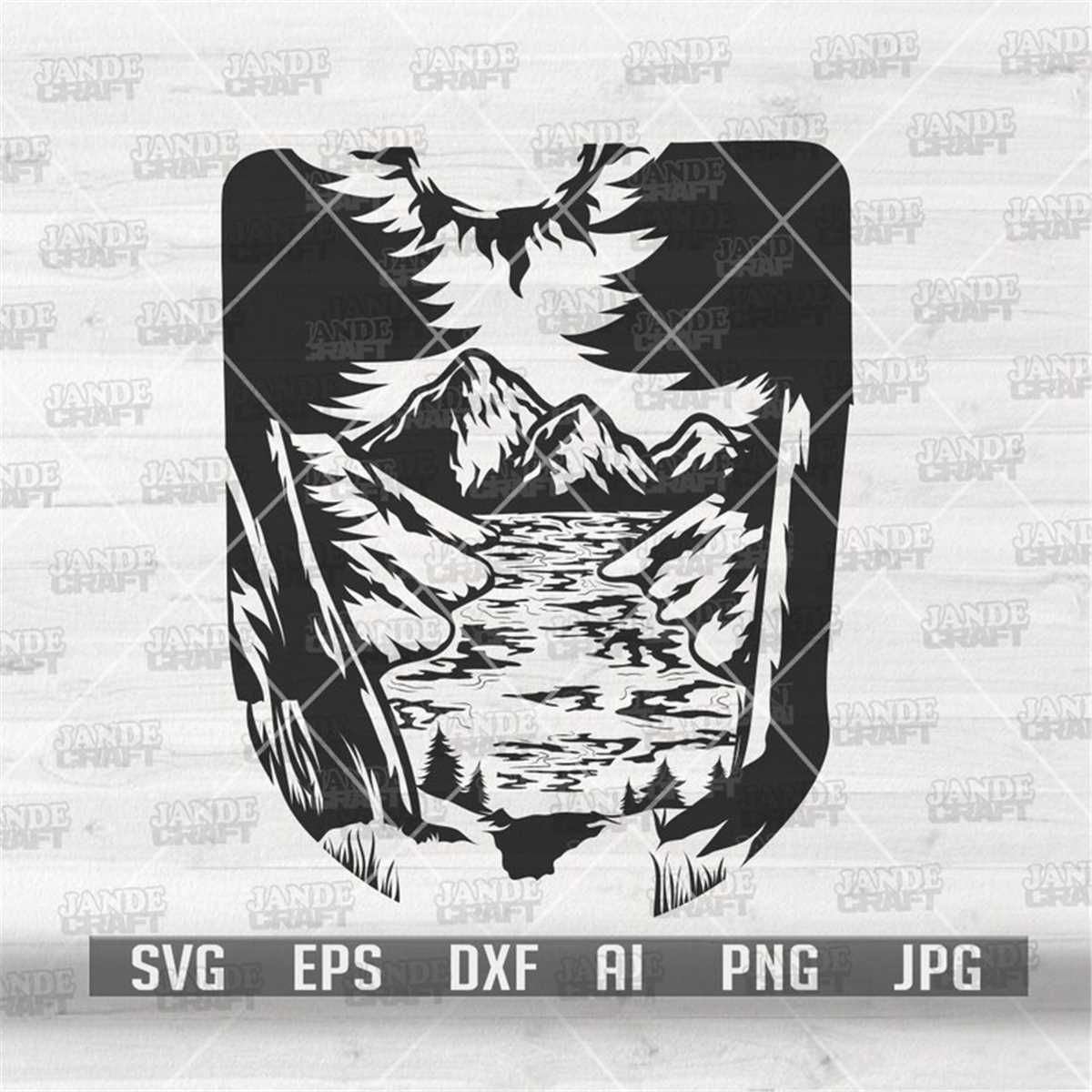 Nature Mountain Scene svg | Mountain Clipart | Nature svg | - Inspire ...