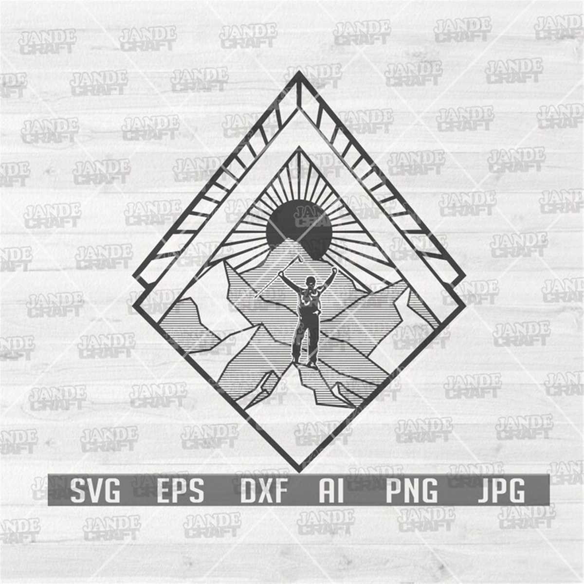 Hiking Geometric Outdoor svg | Geometric Adventure svg | Geo - Inspire ...