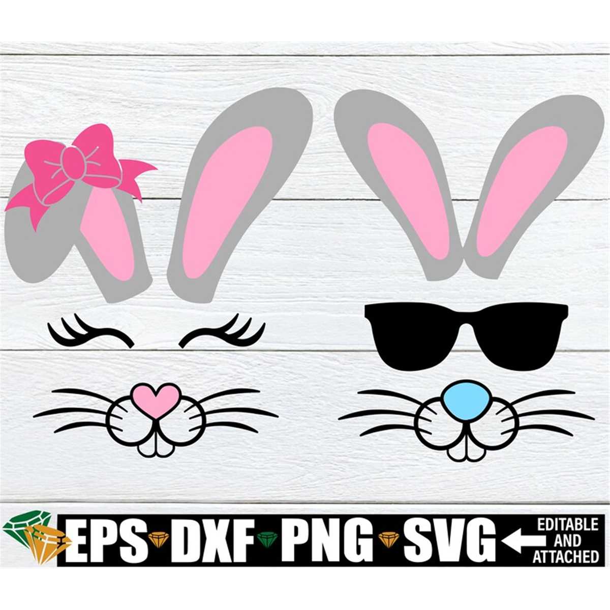 Easter Bunny Face svg. Bunny Face SVG, Matching bunny Face s | Inspire ...