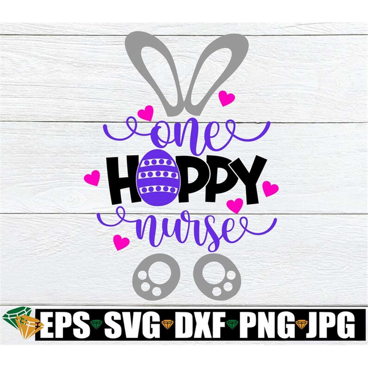 One Hoppy Nurse, Easter Nurse svg, Cute Nurse svg, Cute Nurs - Inspire ...