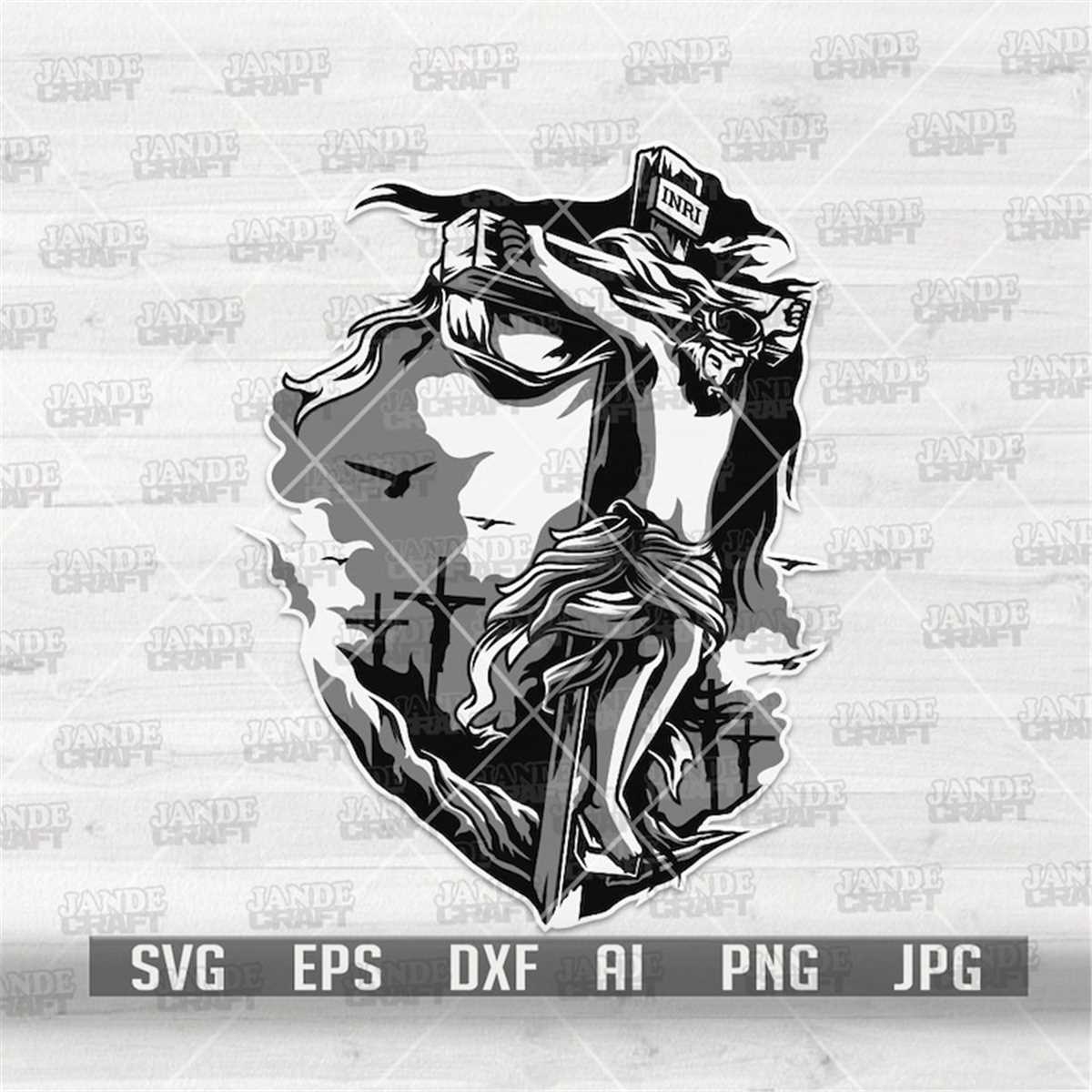 Jesus on the Cross svg | God Clipart | Christ is Risen Cut F | Inspire ...
