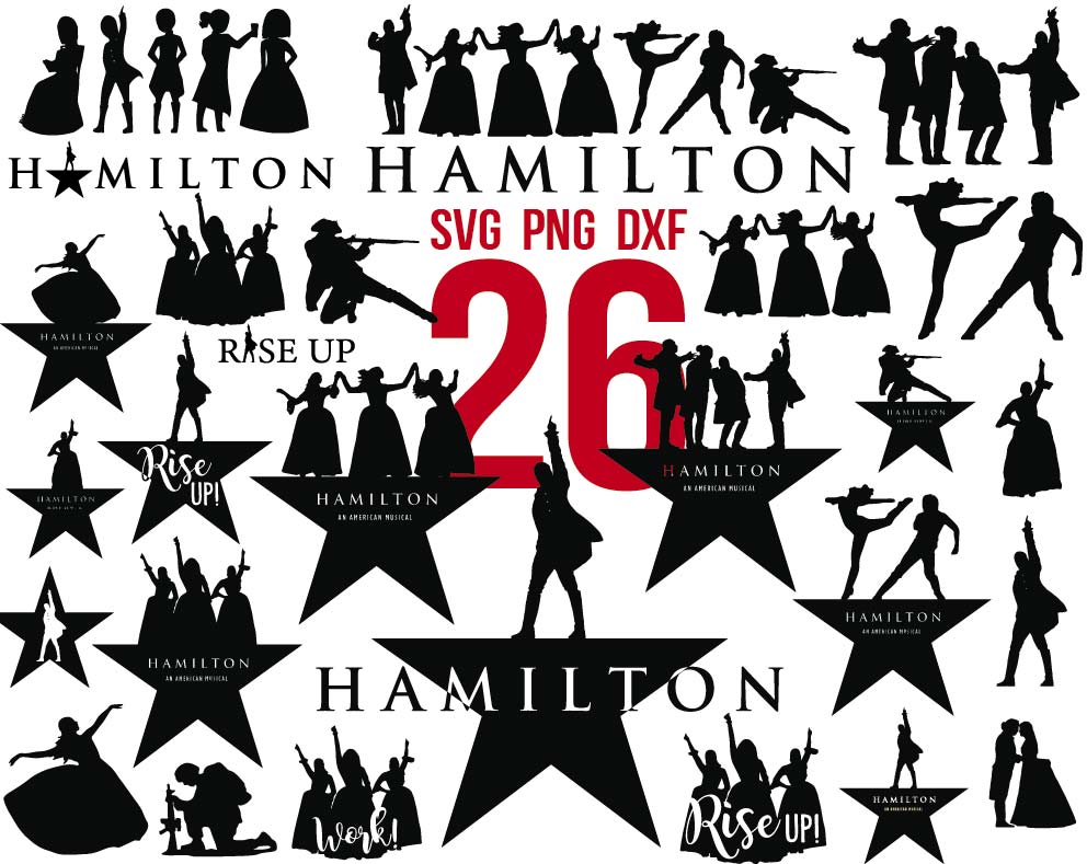 Hamilton Rise Up svg Bundle, Hamilton Rise Up Silhouette SVG - Inspire ...
