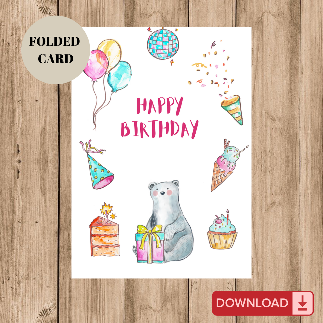 Folded card. Digital Download Card. - Inspire Uplift