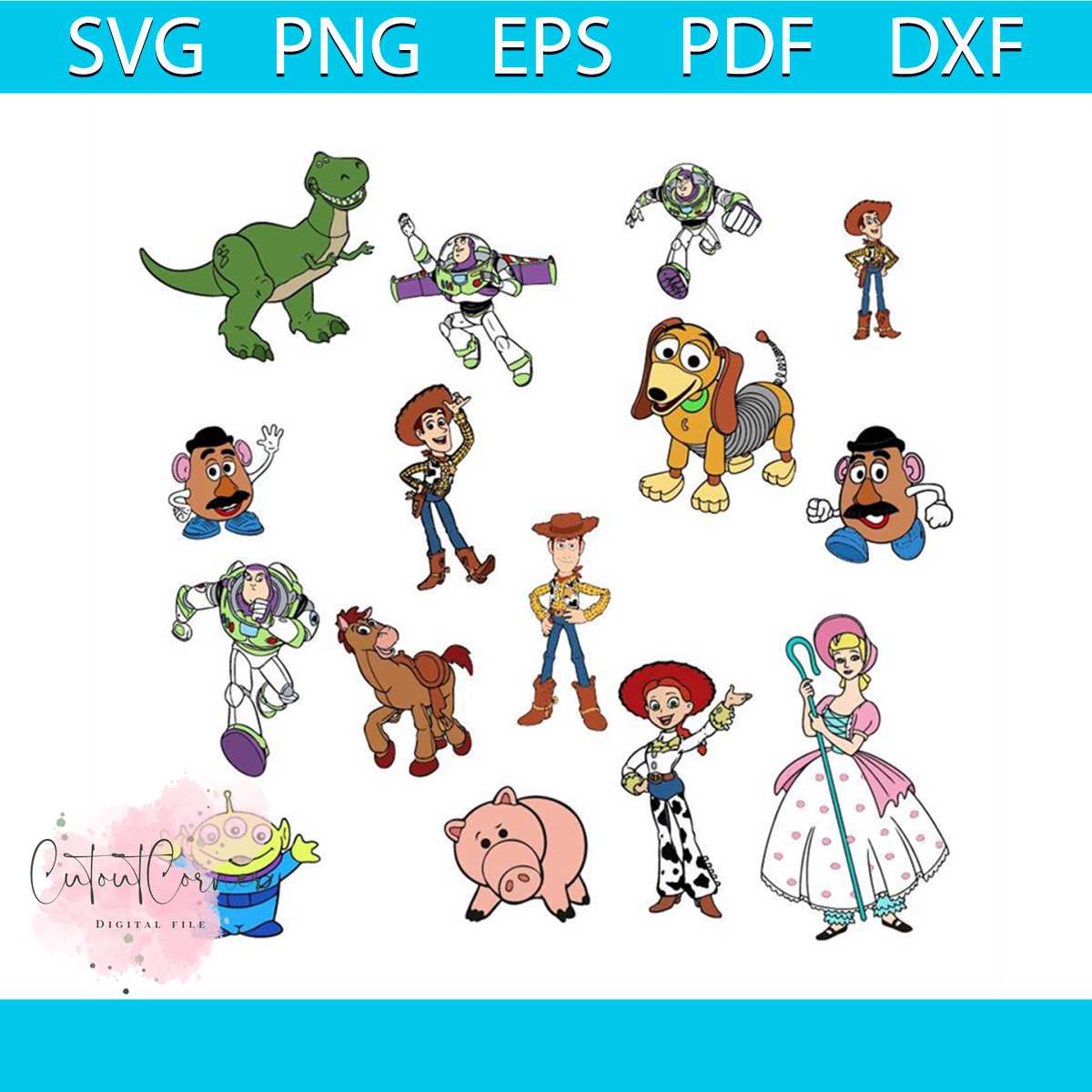 Toy Story Line Svg, Toy Story Characters Outline Svg, Toy, 42% OFF