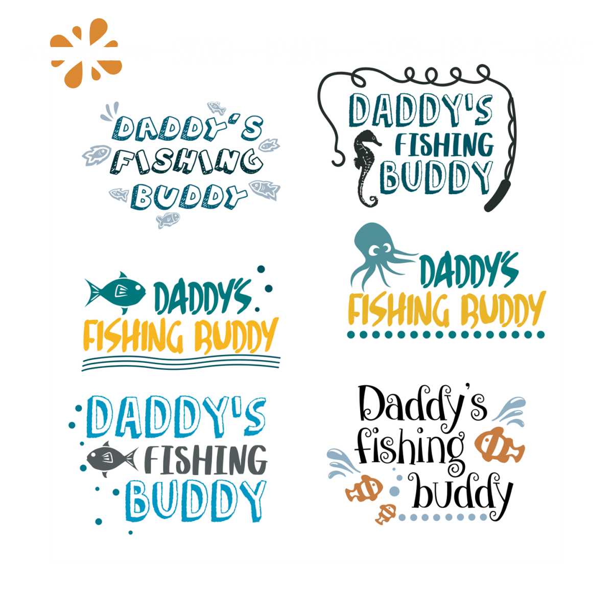 Daddys Fishing Bubby Bundle Svg, Fathers Day Svg, Daddys Svg - Inspire ...