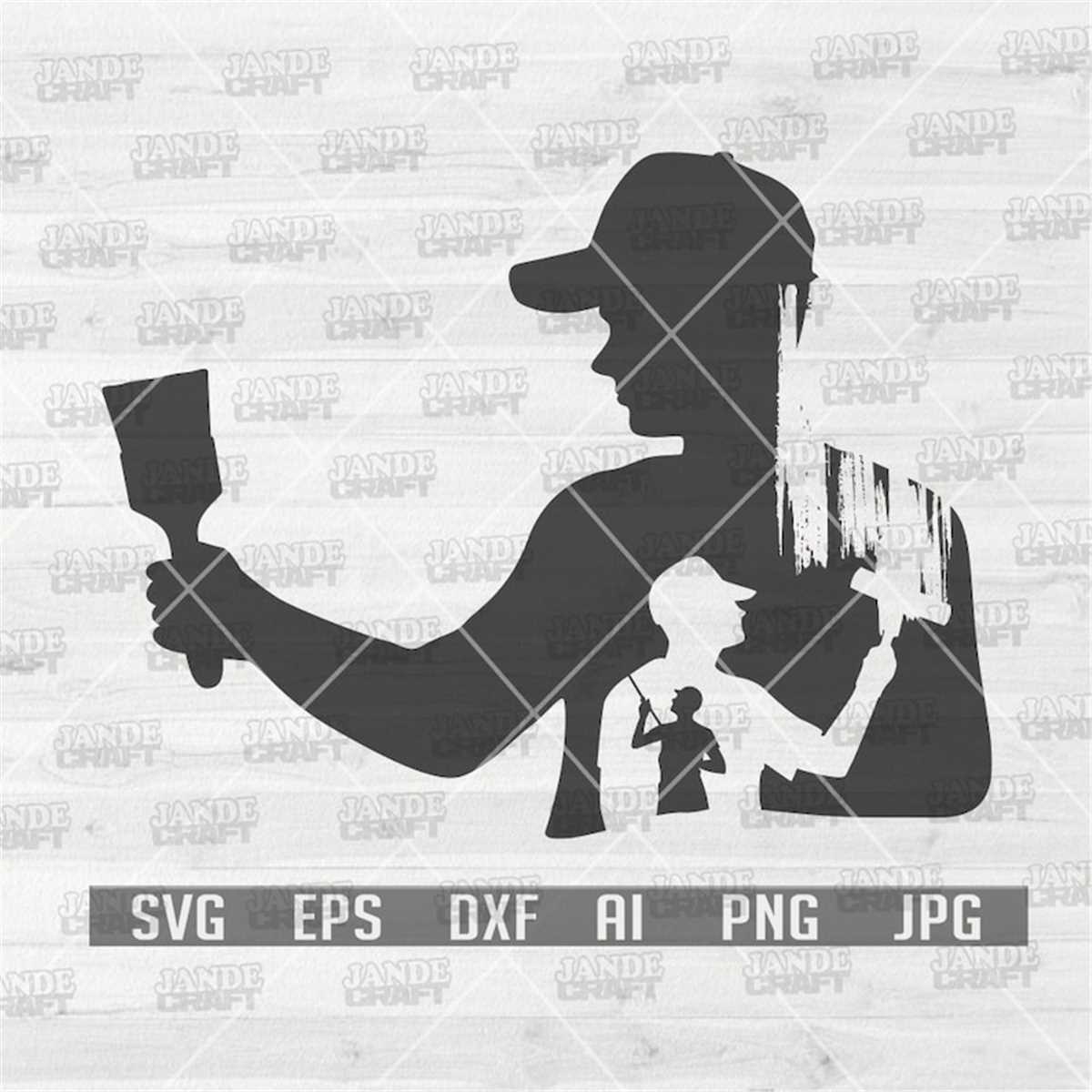 Painter svg | Painter Clipart | Painter Cutting File | Paint - Inspire ...