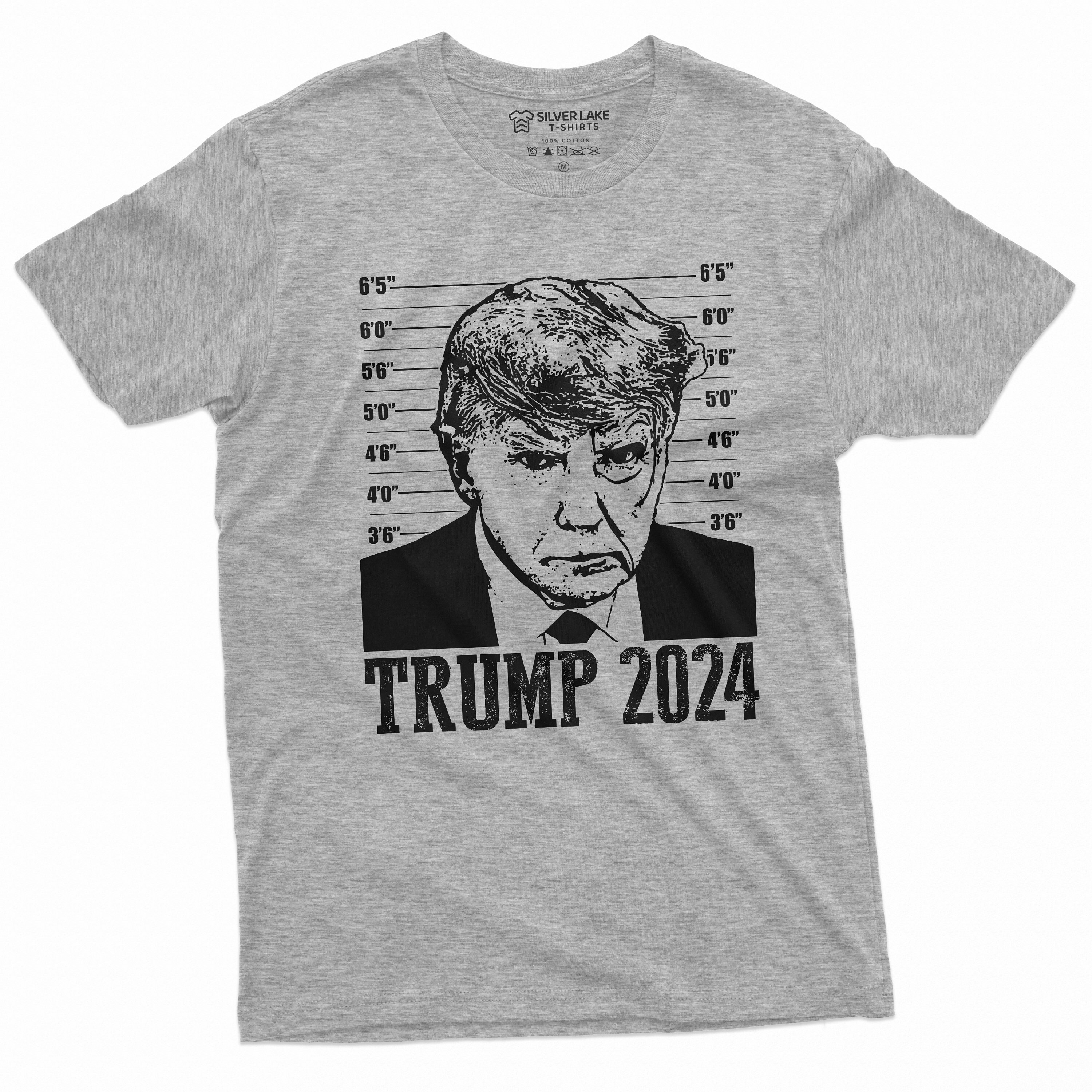 Mens Trump 2024 real mug shot T-shirt DJT arrest mugshot pol | Inspire ...