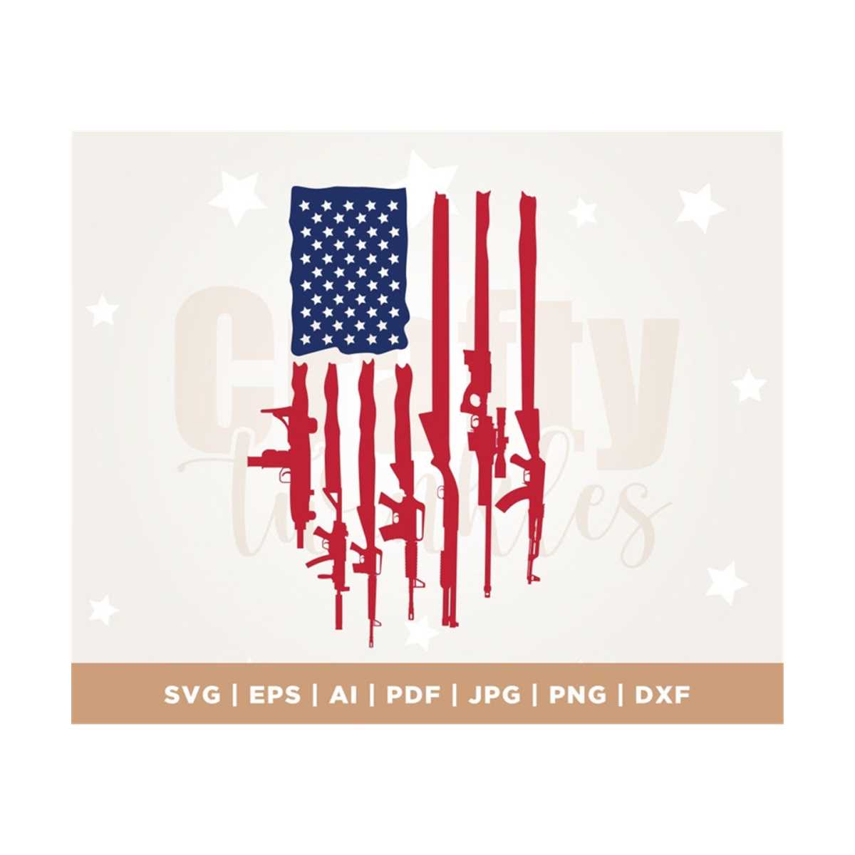 Flag Guns SVG, USA Rifles, Second Amendment, America, USA Gu | Inspire ...