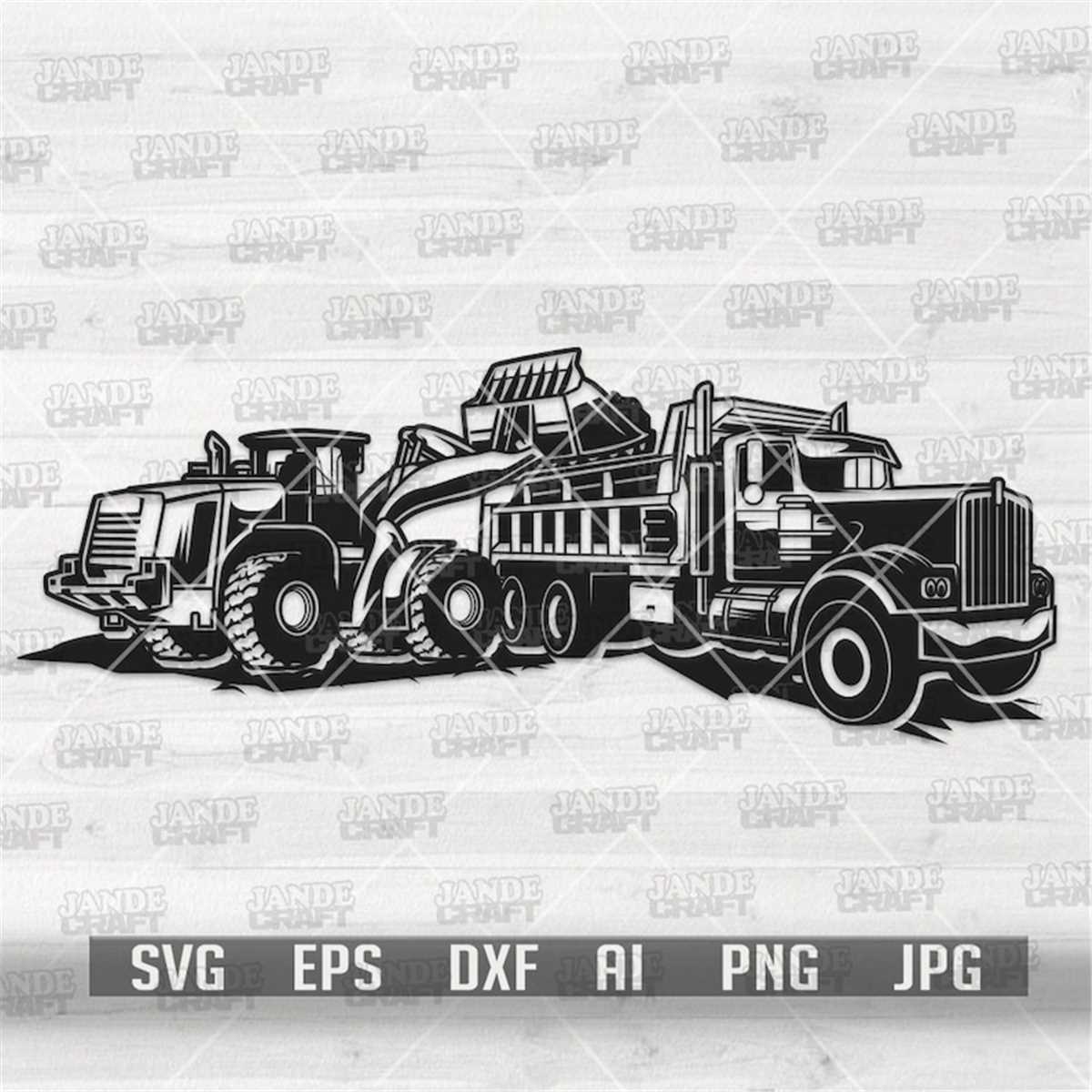 Loader Loading to Dump Truck svg | Heavy Equipment Owner Gif | Inspire ...