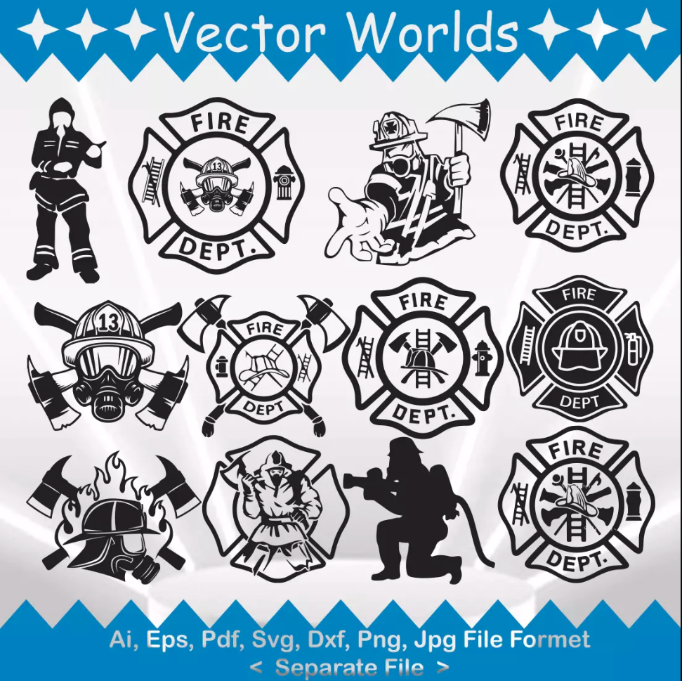 Fire Dept svg, Fire Depts svg, Fighter, Fire, SVG, ai, pdf, - Inspire ...