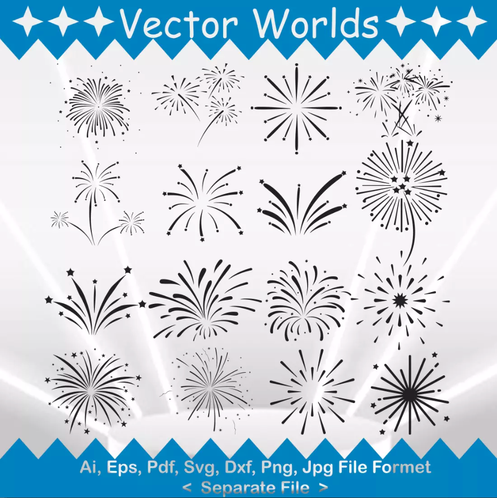 Fireworks svg, Firework svg, Fire, works, SVG, ai, pdf, eps, - Inspire ...