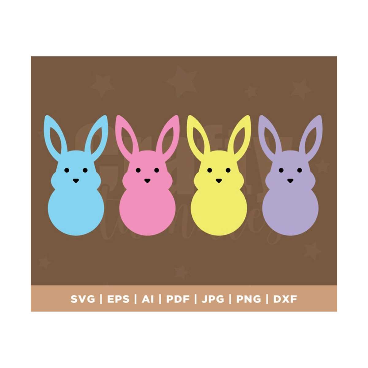 Easter Bunny Peeps svg, png, dxf, eps, Easter Clipart, Marsh | Inspire ...