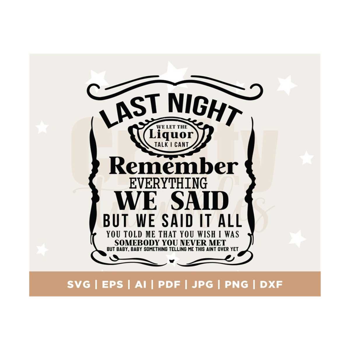 Last Night Digital Download, Country Western PNG, Cowboy Des | Inspire ...