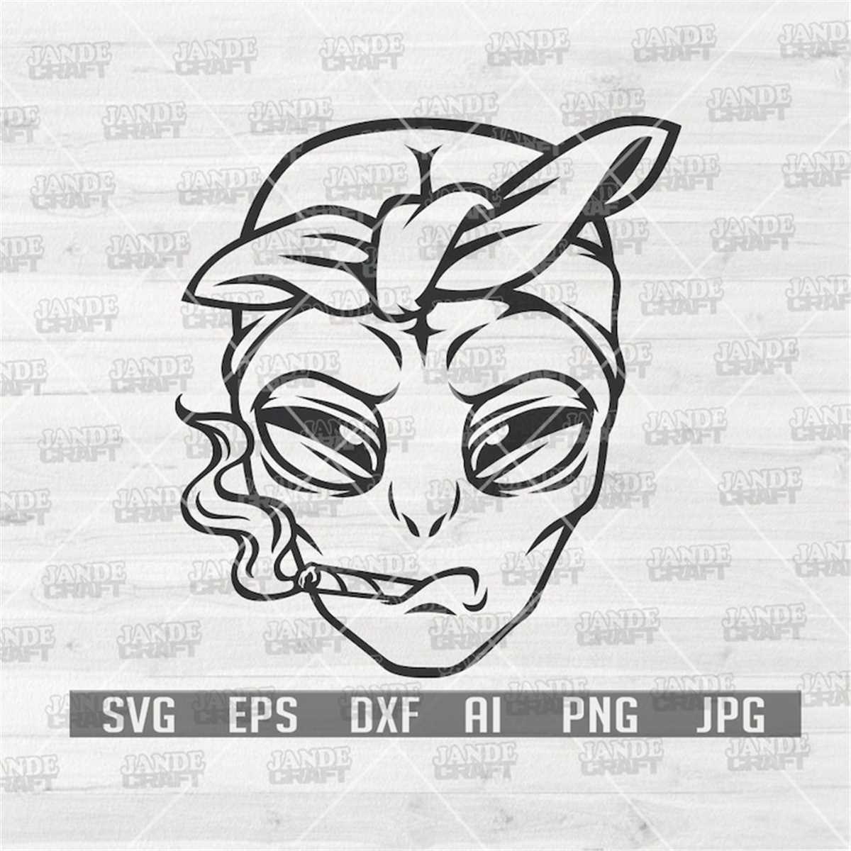 Alien Smoking Weed svg | Alien Smoking Joint svg | Smoking C | Inspire ...