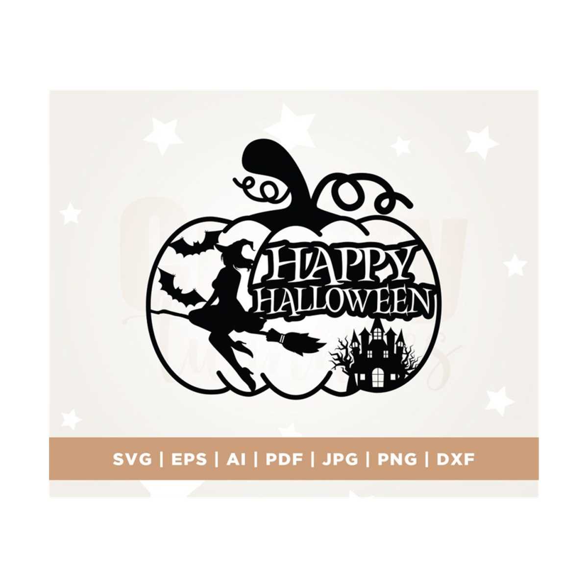 Happy Halloween Pumpkin svg, Halloween Glowforge SVG, laser | Inspire ...