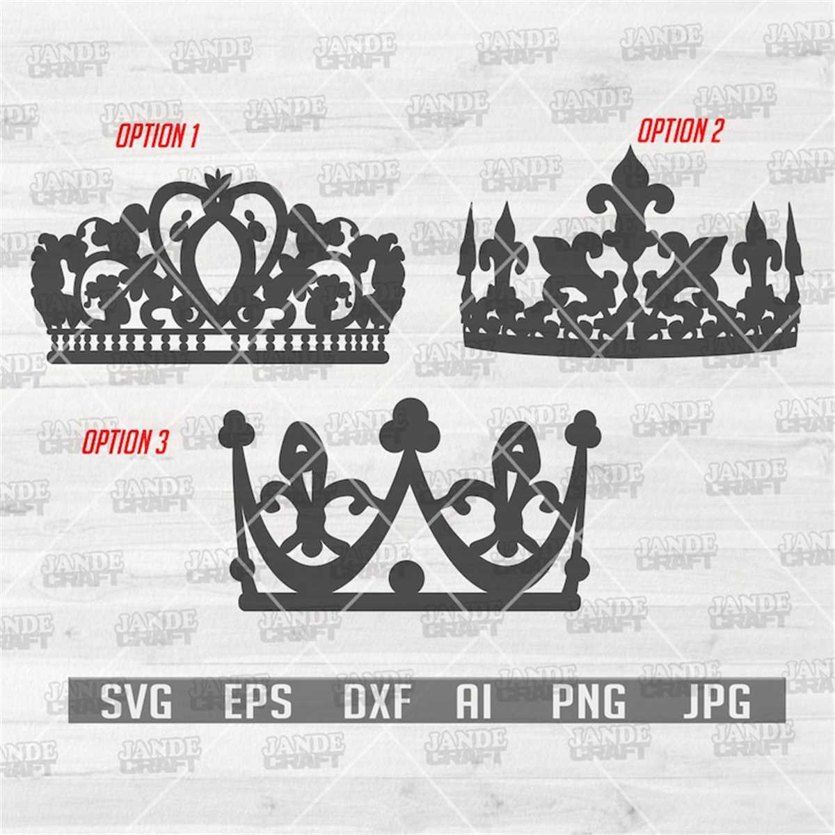 Crown SVG Bundle | King Clipart | Queen Stencil | Majesty St | Inspire ...