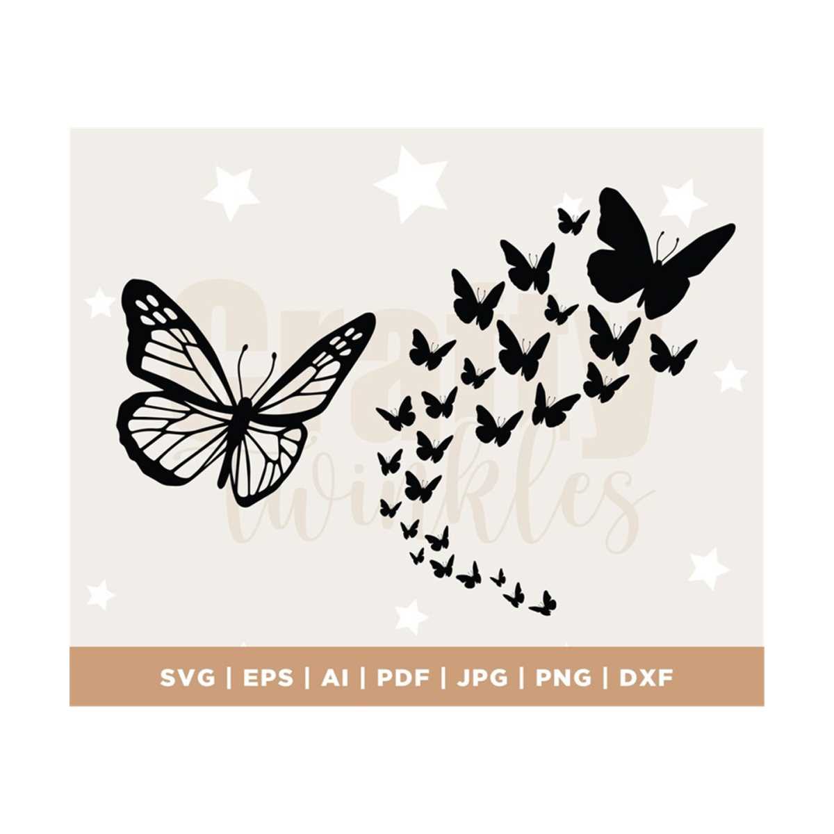 Butterfly SVG, Flying Butterflies SVG, Butterfly Silhouette, | Inspire ...