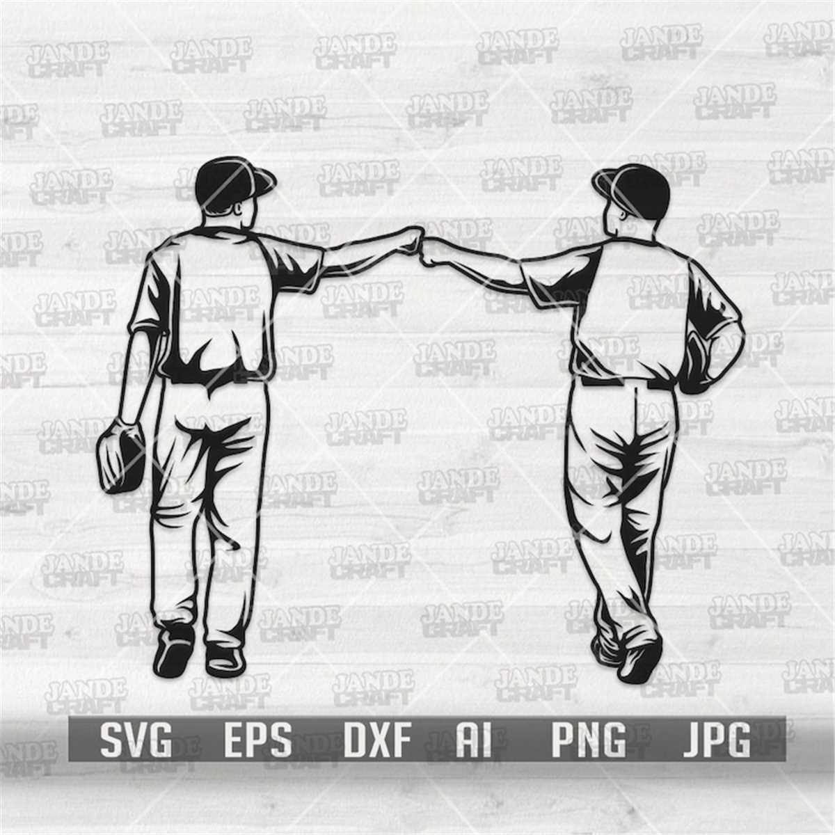 Baseball Player Fistbump svg | Sports Dad Clipart | Baseman - Inspire ...