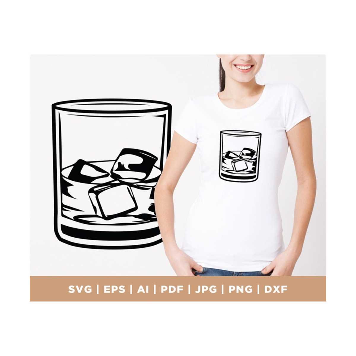 Whiskey SVG, Whiskey Glass With Ice Svg, Cricut Friendly, 2 | Inspire ...