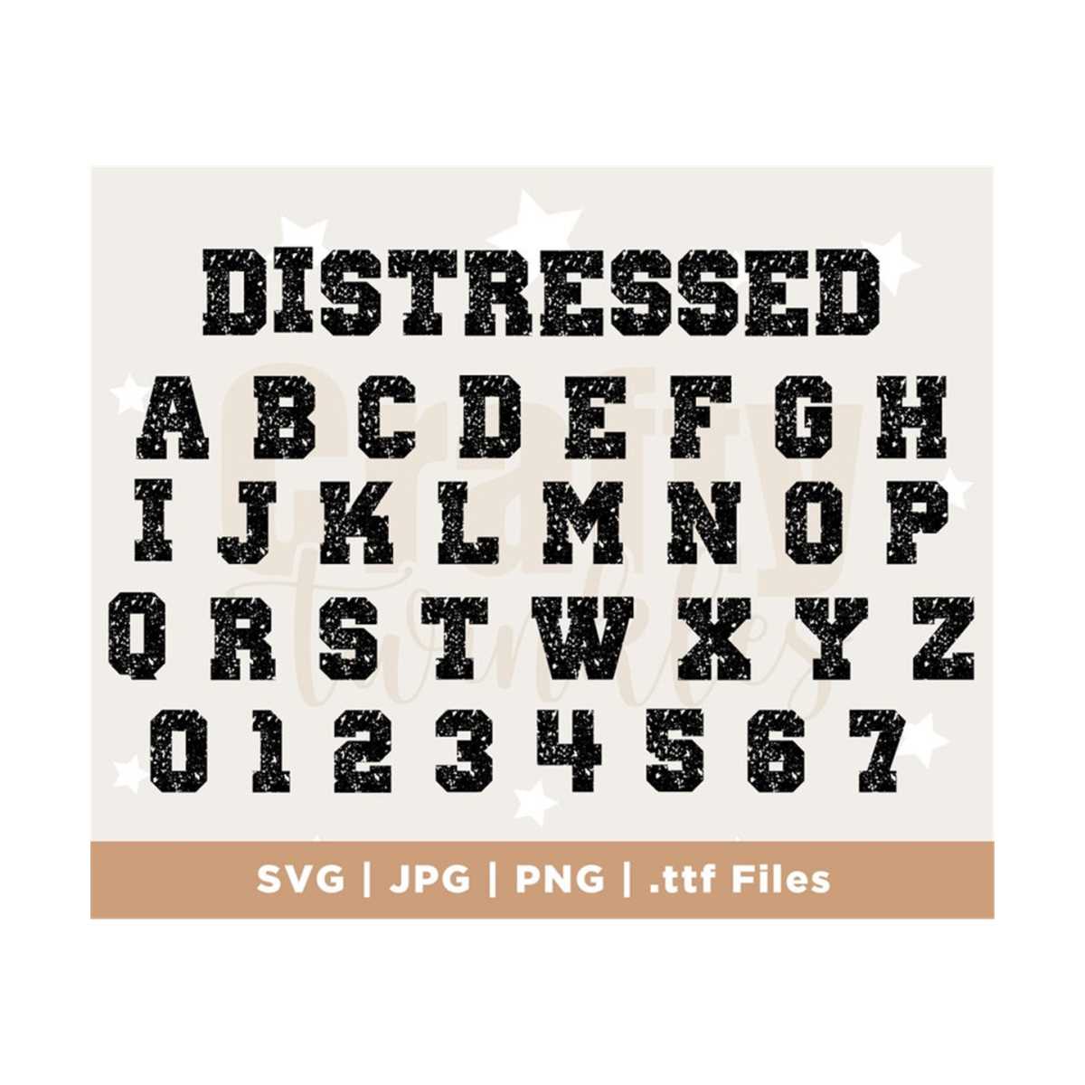Distressed Font Svg, Distressed Alphabet Svg, Distressed Num - Inspire ...