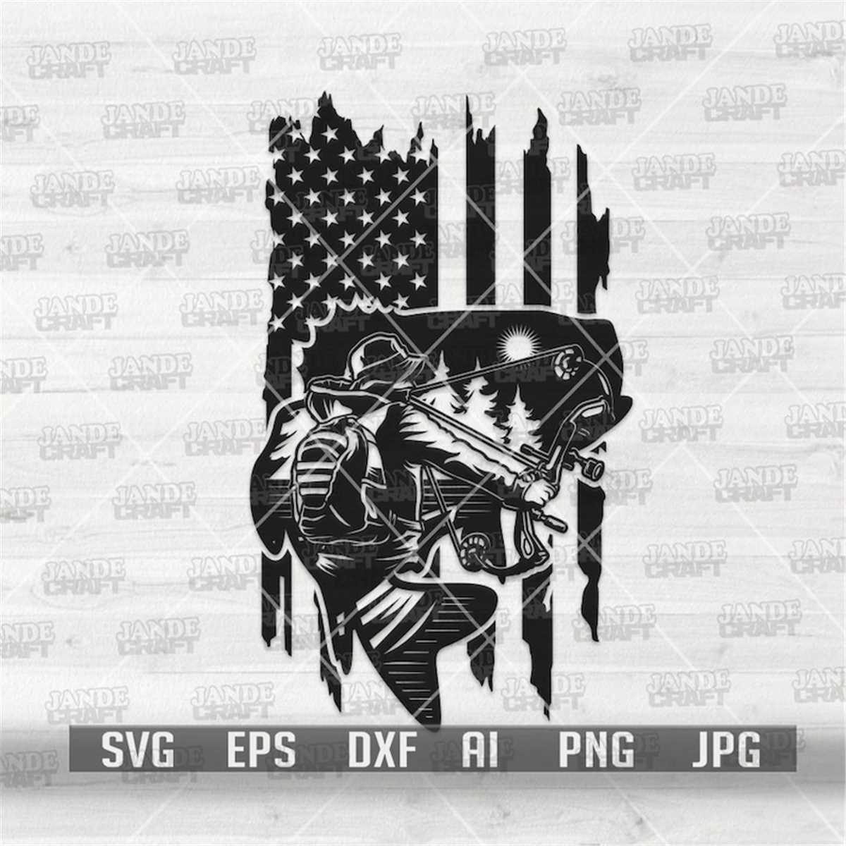 US Fish Bow Hunting svg | Fish Hunting Cut File | USA Huntin - Inspire ...